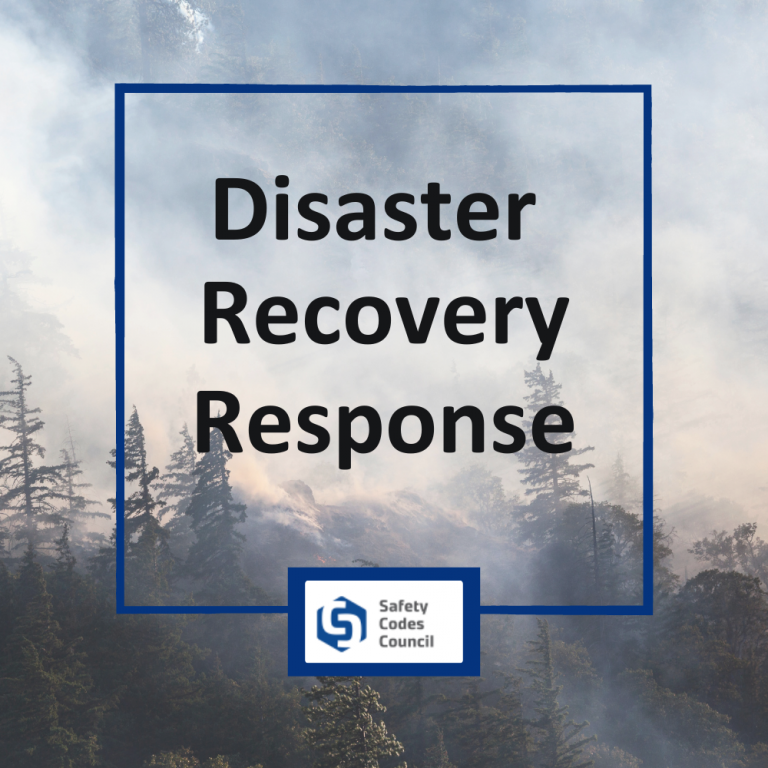 Disaster Recovery Support - Safety Codes Council